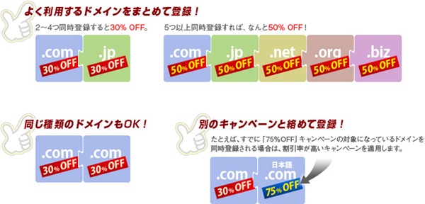 itFun.jp: ドメイン5個で50％オフ!!